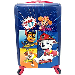 Fast Forward Kids Licensed Hard-Side 20” Spinner Luggage Lightweight Carry-On Suitcase (Paw Patrol) Carry-On 20 Inch