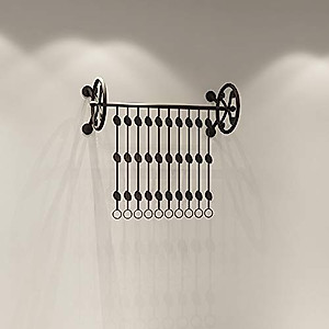 ZHIRONG Industrial Wall Mounted Clothing Rack Black Metal Display Rack for Retail Display/Laundry/Boutique/Clothing Store, 3 Sizes,Set of 5 (Size : 300CM)
