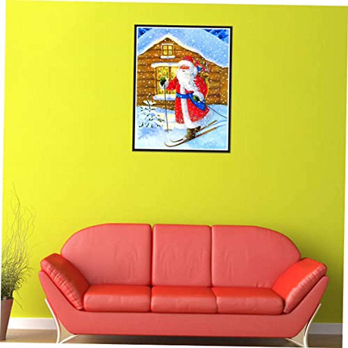 Rhinestone Beads Ornaments Drill Art Adults S Winter for Crafts Kits Claus Santa Rhinestone Painting Full Diamond Cross Beads D DIY Home Decor Pattern Wall Gem Christmas Crystal Gnomes