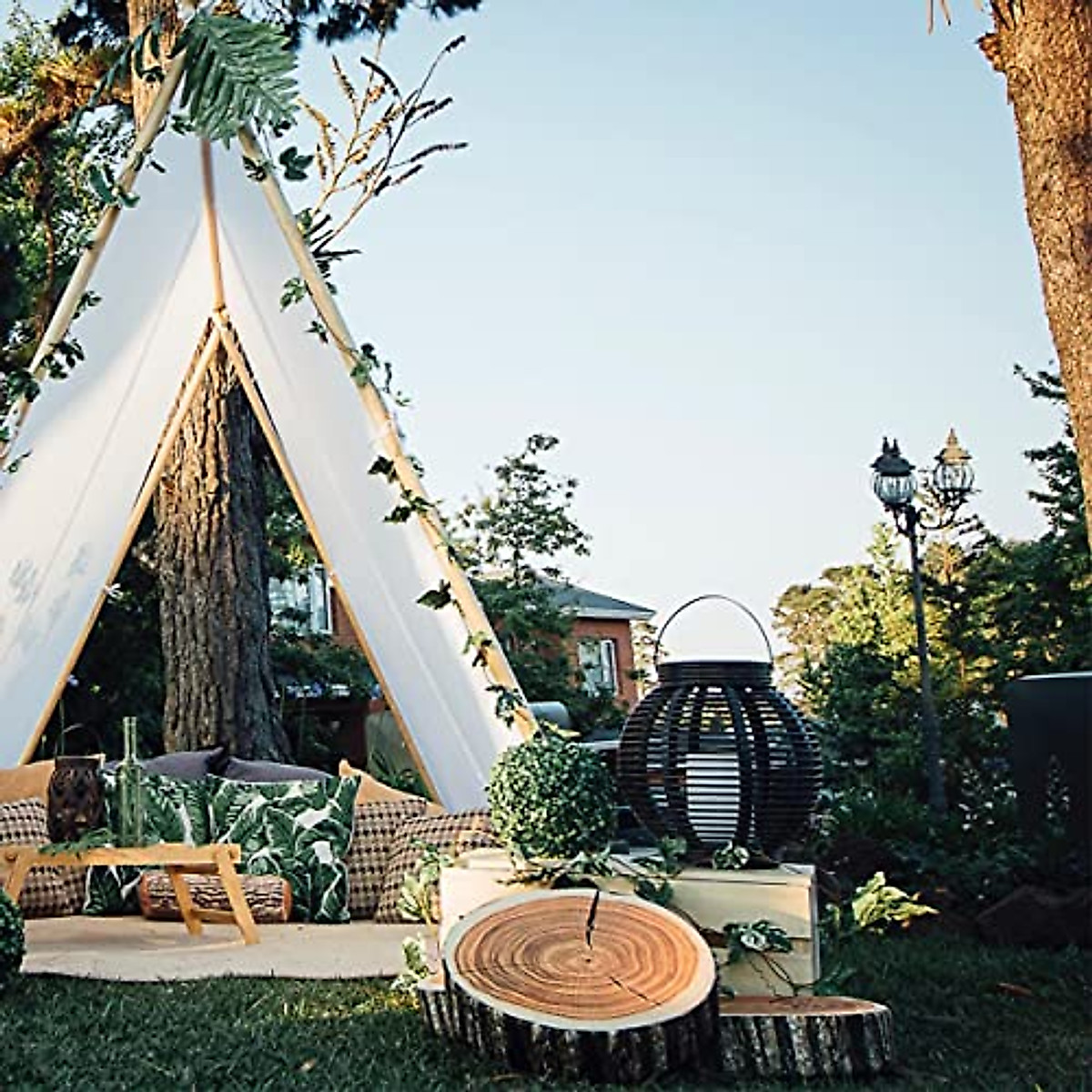 HYSEAS Decorative Round Throw Pillow, 3D Digital Print Comfortable Kids Funny Cute Wood Log Pillow Cylinder Floor Cushion for Home, Couch, Sofa, Bedroom, Living Room Decor, Trunk