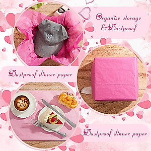 Qilery 500 Sheets Pink Tissue Paper 15 x 20 Inch Packing Paper Sheets Gift Wrapping Paper Crafts Acid Free Tissue Paper Bulk for Holiday, Birthday, Party Decor, Weddings