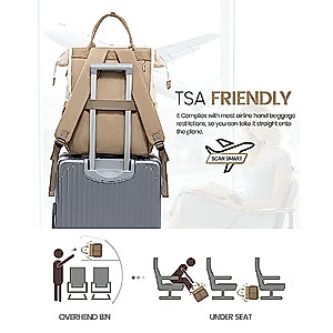 LOVEVOOK Laptop Backpack for Women,15.6 Inch Work Travel Backpack with Charging Port, Teacher Nurse Bag With Organizer Pouch Fashion Daypack Computer Backpack for Business College