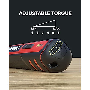 POPULO 4V Electric Screwdriver Kit,6 Torque Settings, Power Screwdriver Cordless Rechargeable with LED Work Light, 32 pieces Screwdriver Bits, 8 Sockets, Flex Hex Shaft, Bit Holders and Storage Box