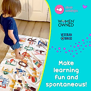 Birdy Boutique Learning Tapestry - Alphabet Pictures - Lightweight & Easy to Hang - Wall Hanging Canvas for Bedroom, Nursery, Classroom – 72" X 28"