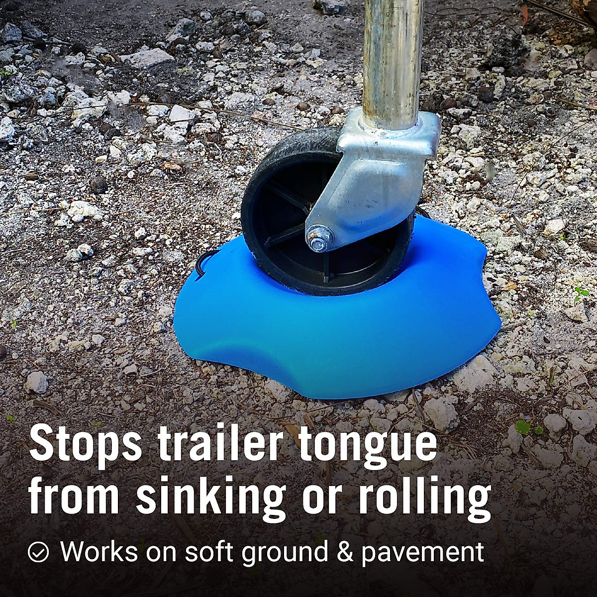 2 Trailer Wheel Chocks with Rope and Wheel Dock for Boat Trailer Travel Camper and RV Accessories Wheel Chocks for Travel Trailers and All Trailer Tires Wheeldock Tire Chock Blocks