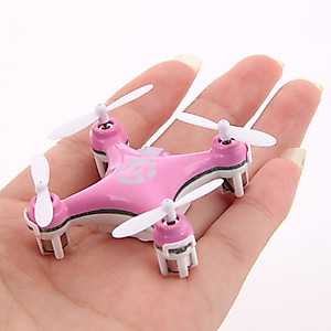Cheerson CX-10 4CH 2.4GHz 6 Axis Gyro LED Rechargeable Mini Nano RC UFO Quadcopter - Pink