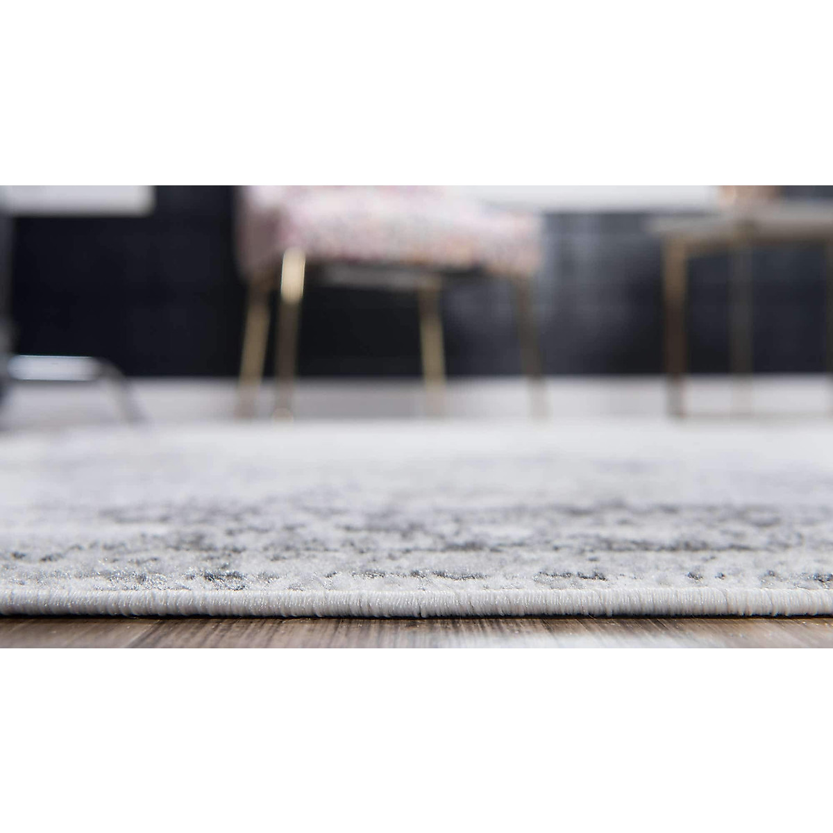 Unique Loom Sofia Collection Area Rug - Casino (6' 1" x 9' Rectangle, Gray/ Beige)