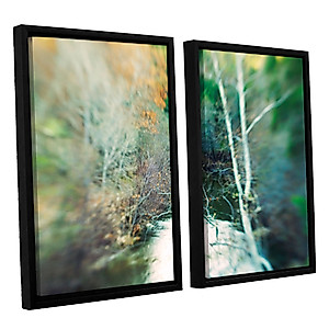 ArtWall 2 Piece Elana Ray's Calm River Floater Framed Canvas Set, 24 x 36", Multicolor