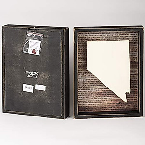 Primitives by Kathy 28238 State Pride Box Sign, Nevada 9.50" x 12.75" x 1.75"