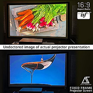 Akia Screens Fixed Frame Projector Screen 150inch 16:9 8K 4K Ultra HD 3D Ready Wall Mount CINEWHITE UHD-B 150" Projection Screen for Indoor Movie Video Home Theater Cinema Office AK-FF150WH2