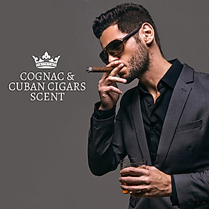 Henri et Victoria Shaving Soap For Men | Smooth Shave, Lathers Up Nicely, Long-Lasting Scent | Canadian Made by Skilled Artisan 114 g (4 oz) (Cognac and Cuban Cigars)