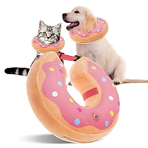 BINGPET Protective Dog Cone Collar,Soft Recovery Pet Cone for Dogs Cats,Washable Protective Recovery Collar for Large Medium Small Dogs,Inflatable Dog Cone,Adjustable Pet Recovery Cone After Surgery