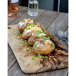 Fab Slabs Natural Wood Camphor Laurel Medium Cutting Board for Kitchen