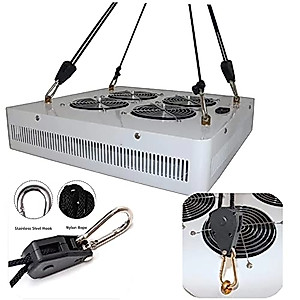 Green Hut 6 Pair of 1/8 inch Adjustable Rope Hanger Heavy Duty for Grow Light Rope Hangers Loose-Proof Design Light Fixture Hangers (12Pcs)