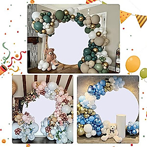 White Round Backdrop Cover 6.5x6.5ft Circle Arch Backdrop Wedding Photo Photography Background Baby Bridal Shower Wall Decorations