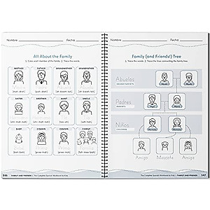 The Spanish Workbook for Kids: A Fun and Easy Beginner's Guide to Learning Spanish for Kids Grades K-5: Learn the Alphabet, Numbers, Colors, Shapes, Senses, Seasons and Other Essential Concepts