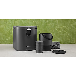 FoodCycler Eco 5 - Award-Winning Home Food Processor and Recycler - Kitchen Countertop Compost Alternative - Electric Food Waste Disposer - Odorless Food Waste Bin - 5L Bucket Capacity (Grey)