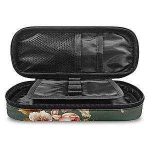 Luarisgur Cute Pencil Pouch Hummingbird Floral Pencil Case for Girls for School Aesthetic Stationery Bag Cute Floral Pencil Bags with Zipper Pencil Holder Pouch Pen Case for Women College Students