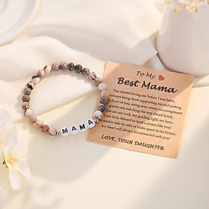 Lanqueen Natural Stones Bracelets for Mama/Mom/Aunt/GrandmaMothers Day Birthday Christmas Valentines Day Jewelry Gifts, no-metal-type, no gemstone