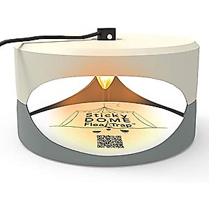 ASPECTEK Trapest Sticky Dome Flea Bed Bug Trap with 2 Glue Discs, Odorless Non-Poisonous and Natural Flea Killer Trap Pad, Pets, Children and Family Friendly, 220V Flea Trap