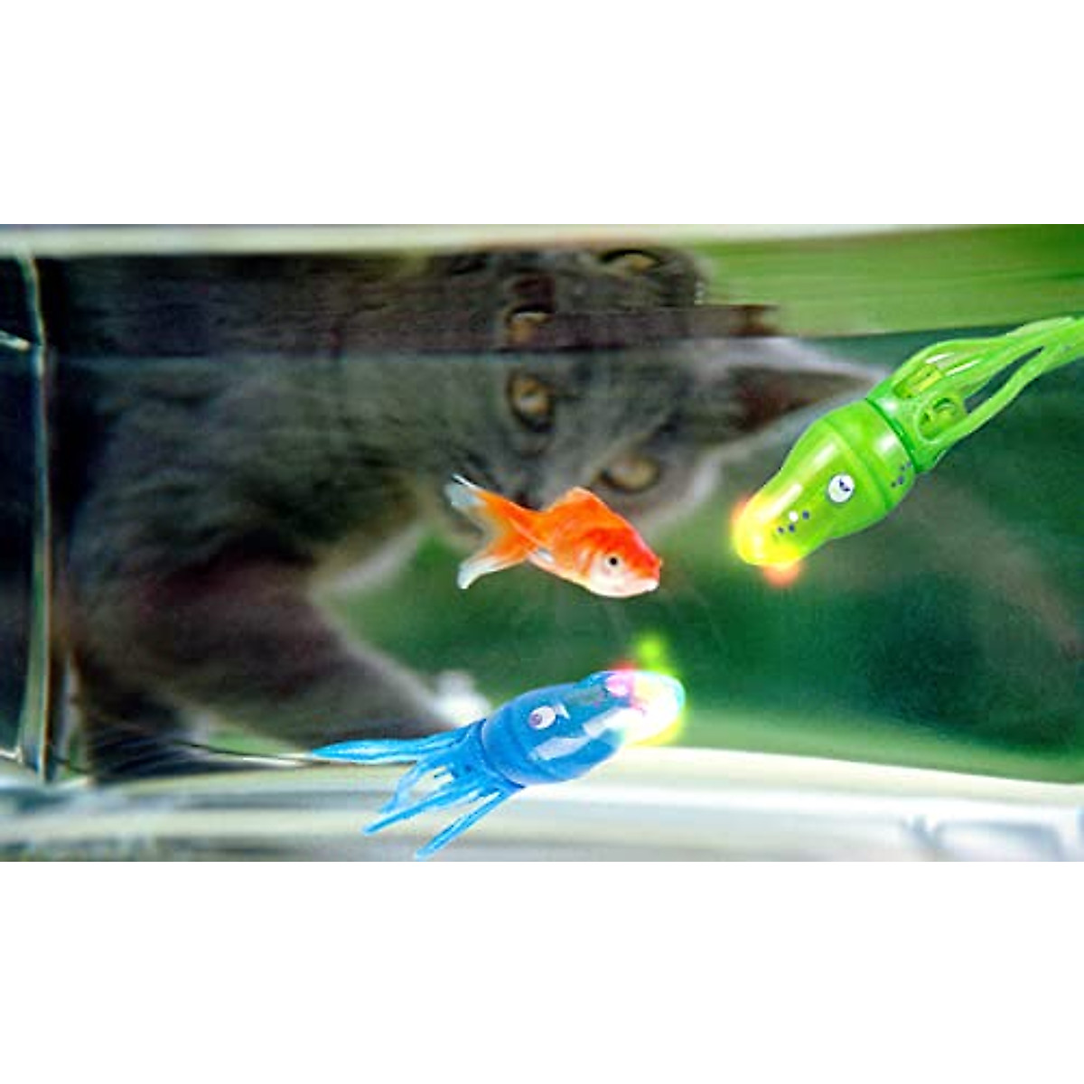 Diving Squid Pool Bath Toys for Kids,Electric Octopus Diving Fish,Torpedo Summer Toys, Swimming Training Pool Game for Learning to Swim,Squid Underwater Toys for Kids and Adults(8.3in,Blue)