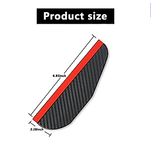 UGSHY 2 PCS Car Rearview Mirror Rain Eyebrow, Carbon Fiber Rubber Rain Shield, Waterproof Dirt-resistant Clear Vision Protector, Universal Rearview Mirror Accessories for Most Cars (Black)