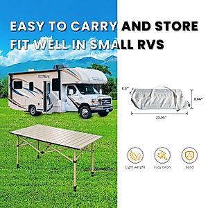 Hastoygo Folding Camping Table Loads 165 Lbs, Height Adjustable from 21.65" to 27.56", Picnic Table 47.24" x 21.65", Camp Table Portable with Carry Bag for Outdoor Cooking,Beach,Backyard,Tailgating