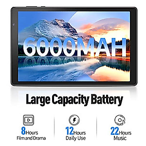 Android Tablet 10 Inch,Android 12 Tablet PC,32GB ROM 512GB Expand,IPS HD Touch Screen and Dual Speaker,6000mAh Long Life Battery,Google Certificated WiFi 6 Tablets(Gray)