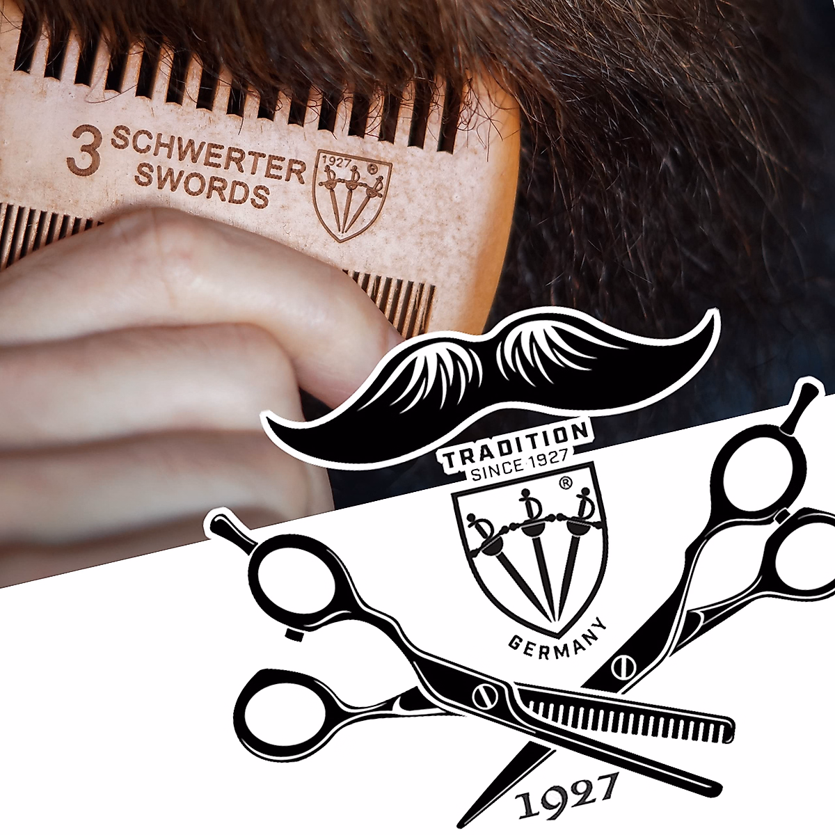 3 Swords Germany – beard mustache care comb (VGW)