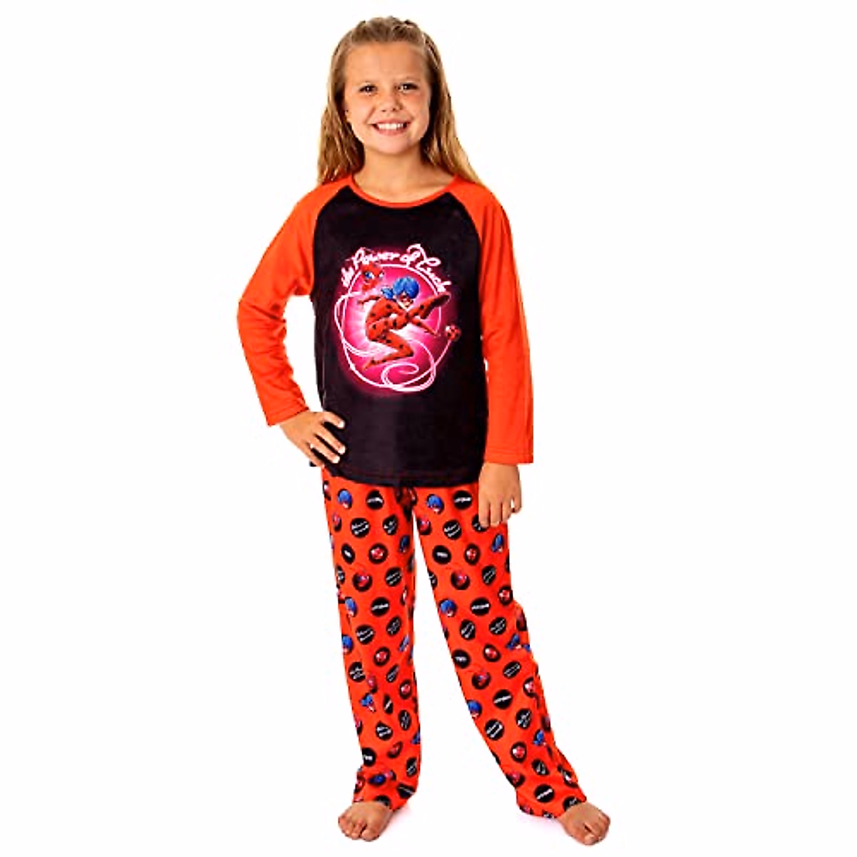INTIMO Miraculous: Tales of Ladybug & Cat Noir Girls' The Power Of Luck Sleep Pajama Set (4/5)