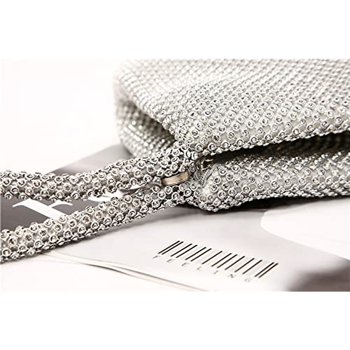 seropian Women's Evening Bag Sparkly Rhinestone Purse Ladies Triangle Designer Clutch Bag for Prom Party Wedding (Sliver)