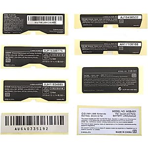 2 x Replacement Sticker Label Tag Marking Sticker for Gameboy Advance GBA SP GBA GBC GBP Game Console (GBA SP 101)
