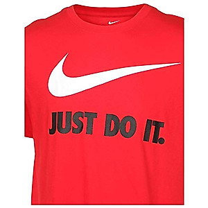 Nike Men's Just Do It Swoosh Graphic Tee (X-Large, University Red)