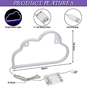 AESTHETIC AURORA 85 PCS 4x6" Photo Wall Collage Kit, Aesthetic Posters & Cloud LED Lights For Bedroom, Picture Collage Kit For Wall Aesthetic Indie Room Decor & Neon signs, Double Sided Tape Included