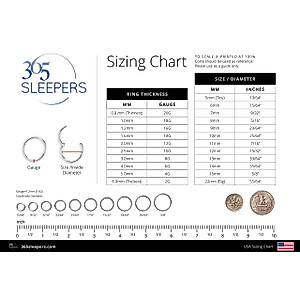 365 Sleepers 20G 18G 16G 14G 12G 10G 8G 6G Titanium 6mm - 20mm Septum Hinged Segment Nose Lip Ring Hoop Sleeper Unisex Earrings Body Piercing Jewelry