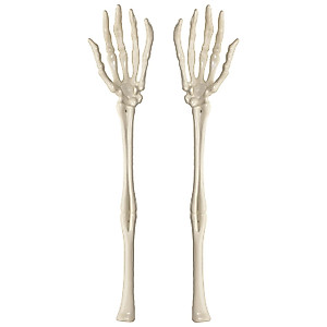Amscan Boneyard Serving Skeleton Hands | Food Table Decorations for Halloween Party | Haunted House Cemetery, Salad Tongs
