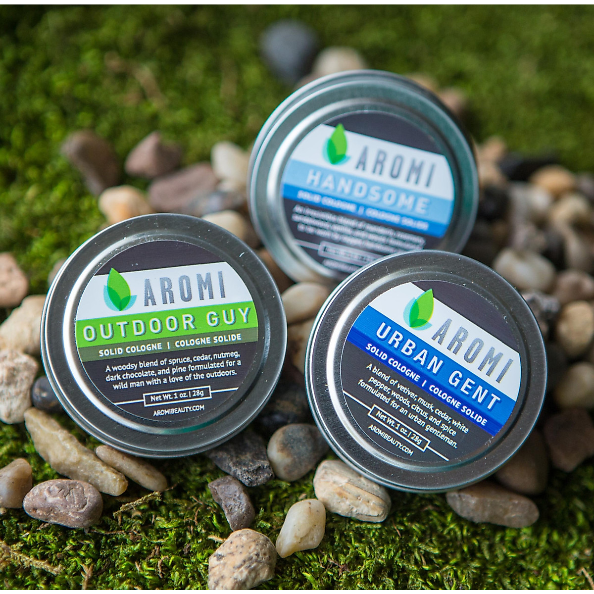 Aromi Solid Cologne | Woodsy Men's Fragrance, White Pepper, Musk, and Cedar Scent, Vegan, Cruelty-free, Travel, Gift, Day, Night, Concentrated (Urban Gent)