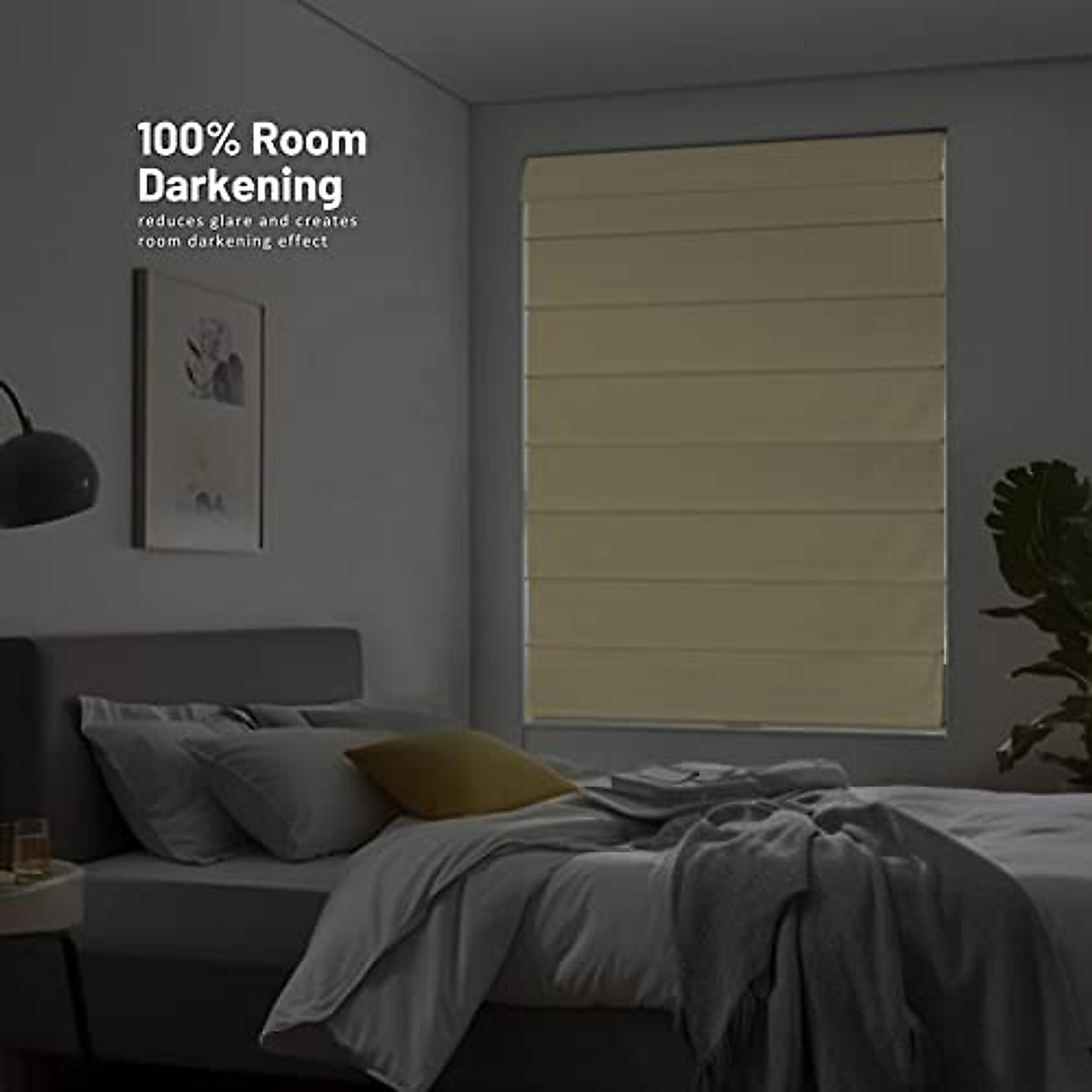 CHICOLOGY Roman Shades for Windows, Roman Window Shades, Roman Shades, Window Treatments, Window Shades for Home, Window Shade, Cream (Cotton), 35" W X 64" H