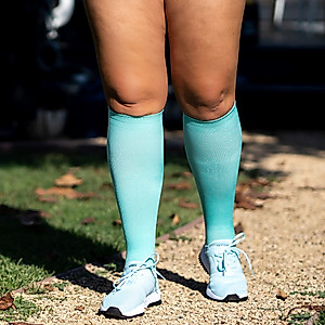 Wide Calf Compression Socks for Women & Men Extra Large Size Support Socks for Nurses Running Pregnant Travel, 15-20 mmHg