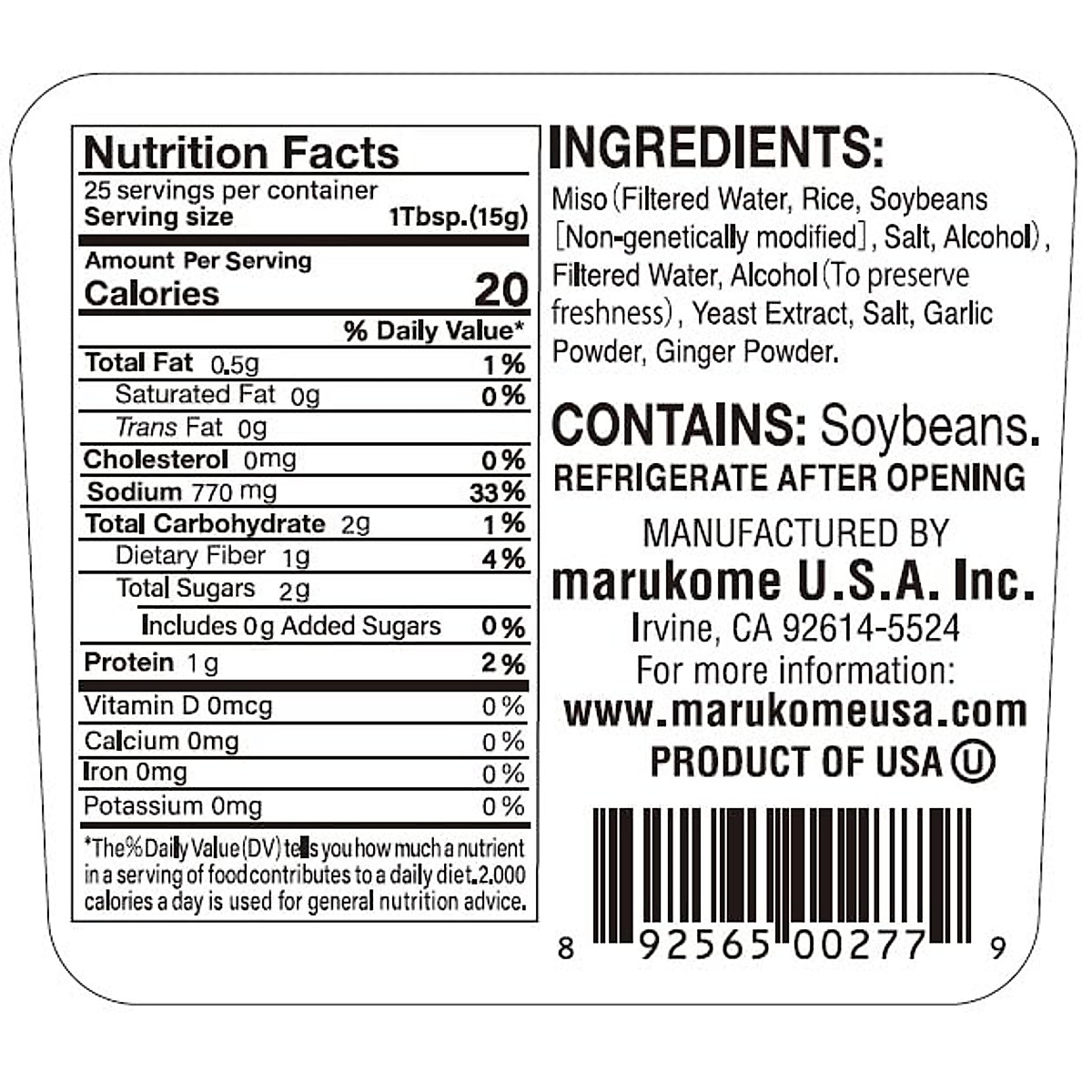 Marukome Miso Gluten Free Vegan, 13.2 Ounce