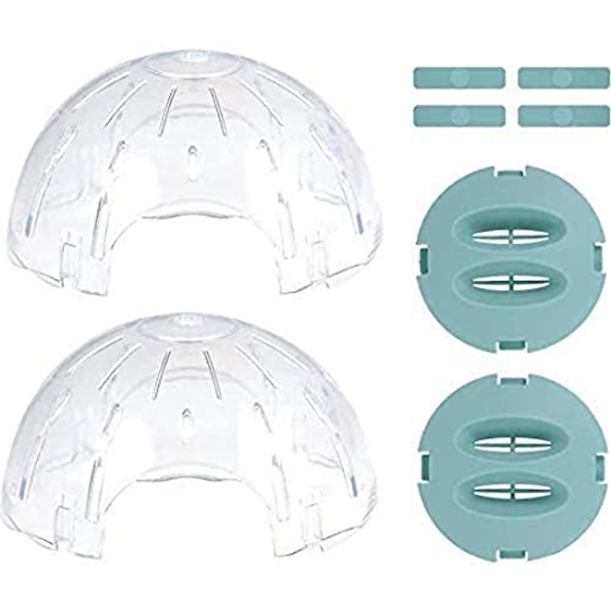 Hamster Exercise Ball 12cm 4.73inch Transparent Hamster Ball Running Hamster Wheel Cute Exercise Mini Ball for Dwarf Hamsters to Relieves Boredom and Increases Activity Chinchilla Cage(S, Blue A)