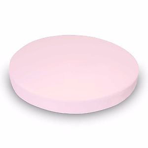 SheetWorld Fitted 100% Cotton Jersey Oval Sheet, Fits Stokke Mini 23 x 29, Baby Pink, Made in USA