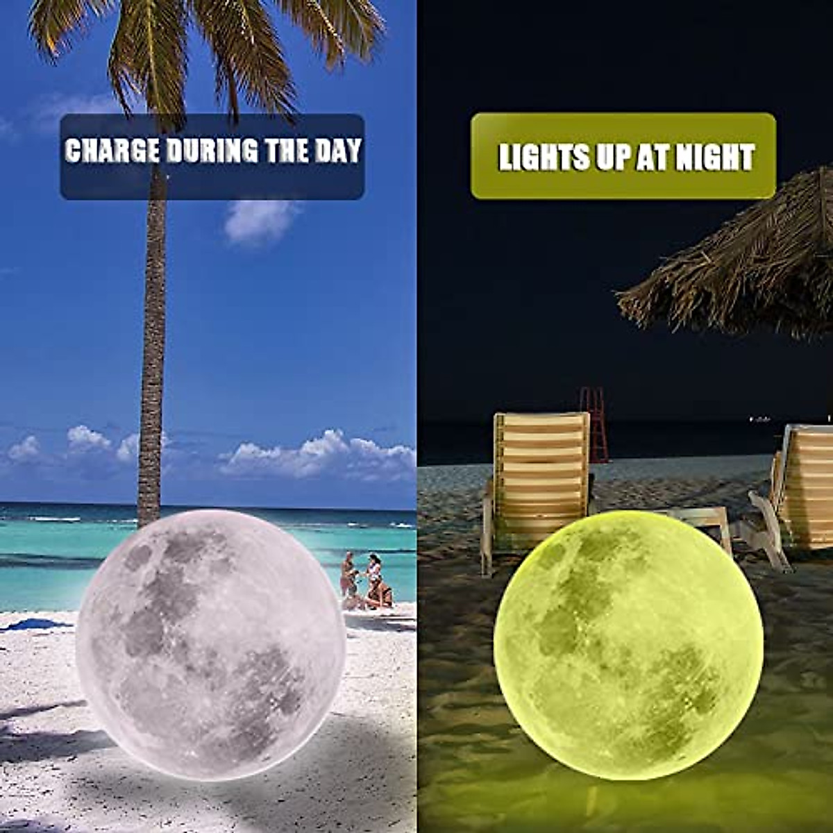 Solar Swimming Pool Lights Color Changing, Moon Lamp Pool Lights for Above Ground Pools, RGB 16 Colors Water Proof IP68 Remote Control for Inground Pool Hot Tub Courtyard Garden Pond