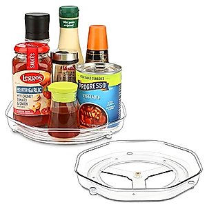 Lazy Susan Organizer for Cabinet, Lazy Susan Turntable for Cabinet, 9.1 Inches Lazy Susan Spice Rack（2 Pack）