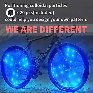 KIRIKIT Bike Wheel Lights, 2 Pack Bike Light Accessories for Night Riding, Super Bright Waterproof LED Night Riding Bicycle Front Back Tires Lights with Batteries for Kids Adults