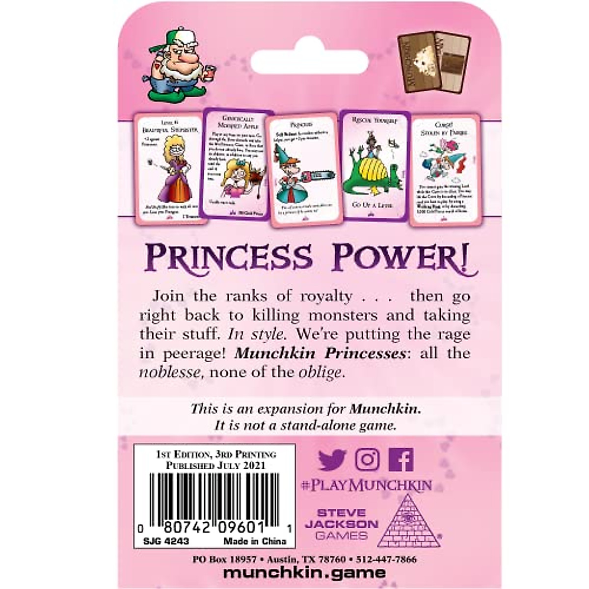 Steve Jackson Games Munchkin Princesses Card Game (Mini-Expansion) | 15 Cards | Adult, Kids, & Family Game | Fantasy Adventure Roleplaying Game | Ages 10+ | 3-6 Players | Avg Play Time 120 Min | from