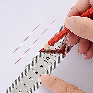 ZZTX Metal Ruler Stainless Steel Ruler Straight Edge Measuring Tool 6 Inch +12 Inch + 16 Inch 6 Pack Set