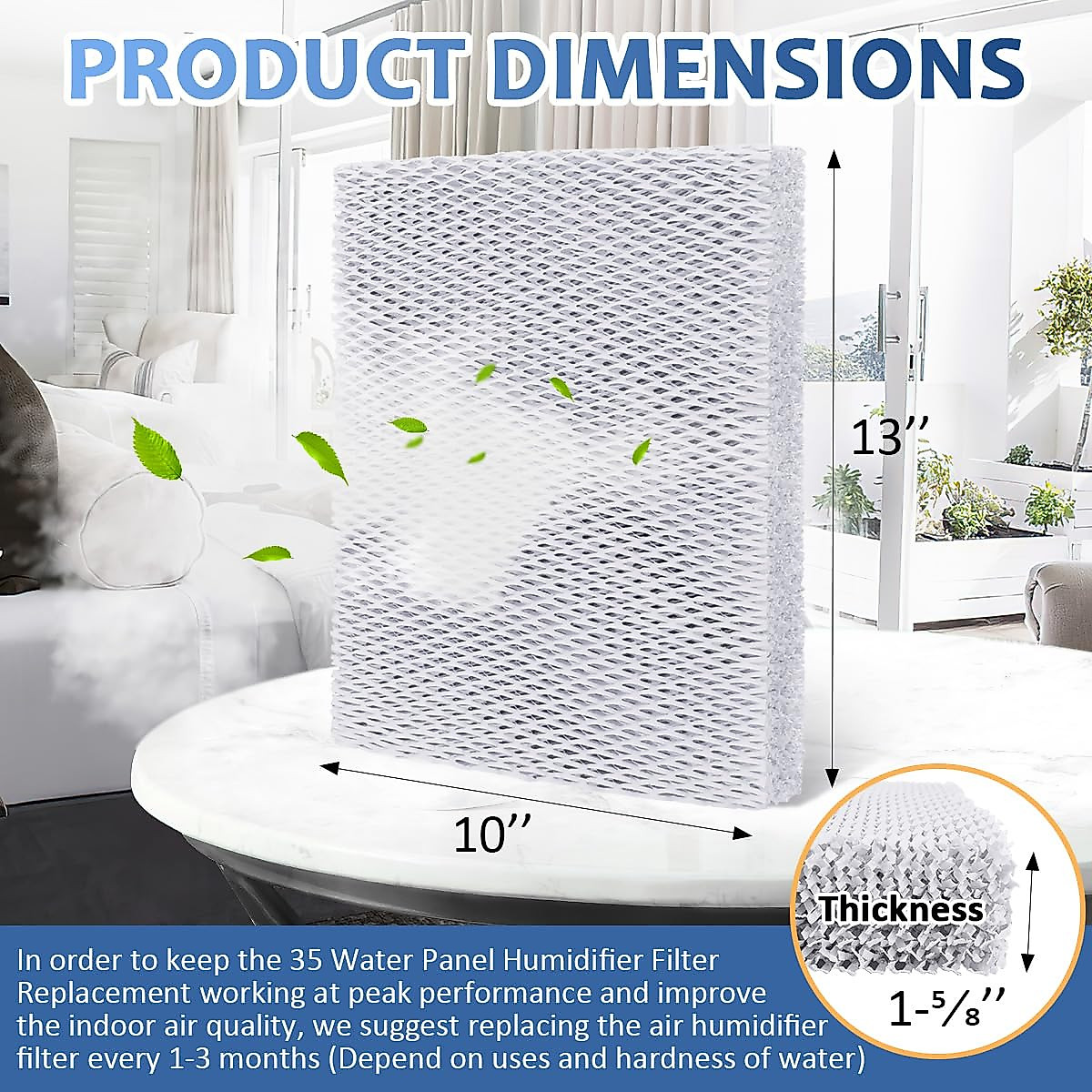 35 Water Panel Humidifier Filter Replacement Parts for Aprilaire Whole House Humidifier Models 350, 360, 560, 560A, 568, 600, 600A, 600M, 700, 700A, 700M, 760, 760A, 768 (Pack of 2)