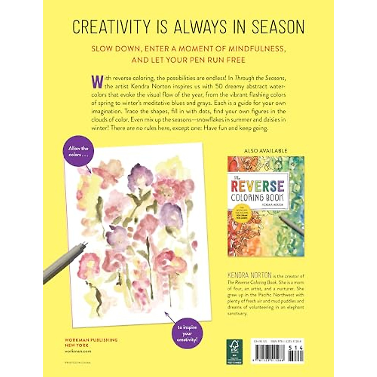 The Reverse Coloring Book™: Through the Seasons: The Book Has the Colors, You Make the Lines