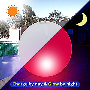 ALTZ Floating Pool Lights Solar Powered 15", Poll Lights to Turn Your Pool into a Wonderland_Beautiful Bright Colors, Pool Balls Lights, Color-Cycle- Watreproof-Led Pool Lights (Pack of 2)